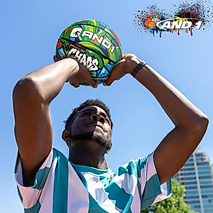 AND1 Chaos Rubber Basketball: Official Regulation Size 7 (29.5 inches) Rubber Basketball - Deep Channel Construction Streetball, Made for Indoor Outdoor