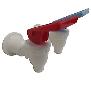 OCS Parts - RB217 Sunbeam Water Cooler Faucet, Tomlinson Blue and Red Handle, Combo Pack (Pack of 2)