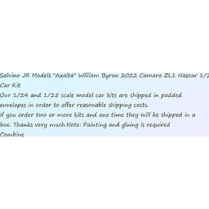 Rare Hobby kit NSSC24014 1/24 Car Kit for Models "Axalta" William Byron 2022 Camaro ZL1 Nascar