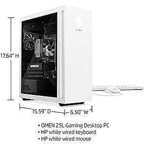 HP OMEN 25L Gaming & Entertainment Desktop PC (AMD Ryzen 5 5600G 6-Core, 32GB RAM, 2TB PCIe SSD + 6TB HDD (3.5), GeForce GTX 1660 Super, WiFi, Bluetooth, HDMI, Win 11 Home) Refurbished (Renewed)