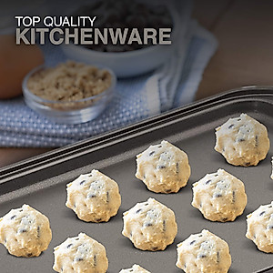 husMait Baking Sheet 10x15, Nonstick, Oven Safe, Heavy Duty Steel. Great for Cookies, Pastries, Dough. Premium Quality, Resists Rust, Scratching and Bending in High Heat.