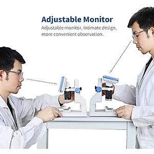 Andonstar AD205 Digital Microscope 200X Magnification USB LCD Microscope for Children, Student, Hobbyist DIY, with Slides Kit School Lab Fun&Educational Plant Insect Specimen Slides Observation