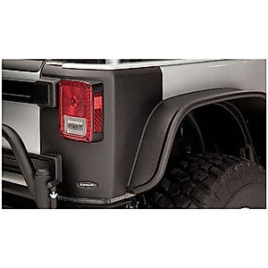 Bushwacker Trail Armor Rear Corner Covers | 2-Piece Set, Black, Textured Finish | 14009 | Fits 2007-2018 Jeep Wrangler JK 2-Door