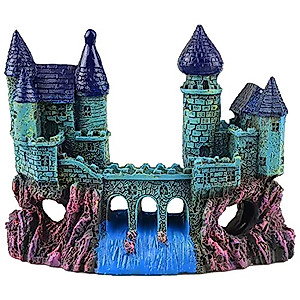 BCSIUHD Aquarium Ornament - Resin Castle Decorations, Fish Tank Supplies Accessories, Eco-Friendly Fish Tank Castle Aquarium Ornament,Mythical Magic Castles