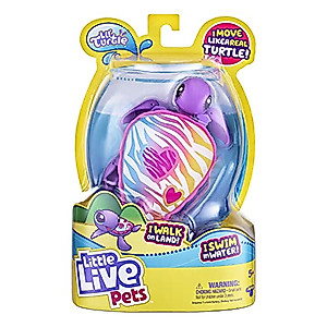 Little Live Pets 26348 Lil, S9 Single Pack-Styles Vary, Interactive, Animated Electronic Turtle, Walking & Swimming Movement, collectable pet Character Toy