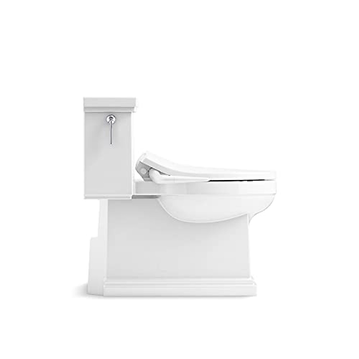 KOHLER K-5724-0 Puretide Bidet Toliet Seat, Elongated Manual Non Electric Bidet with Adjusting Spray Pressure and Position, White Quiet-Close Lid