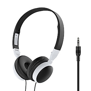Wired Headset, 3.5mm Plug Noise Cancelling Stereo Gaming Headphones for Computer Telephone (Black)