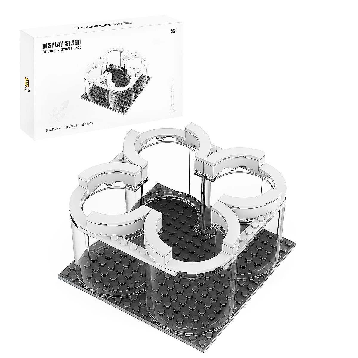 Launch Platform for Lego NASA Apollo Saturn V 21309 & 92176 Outer Space Model Rocket Science Building Kit, Creative Project Model Building Blocks (53 Pieces)