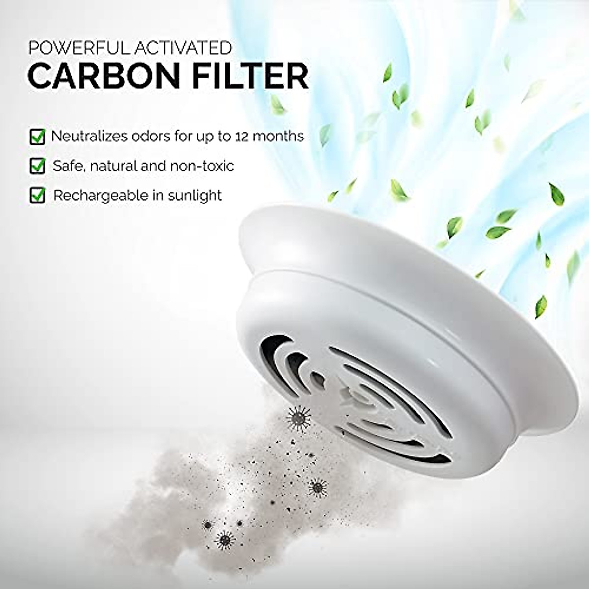 Secret Litter Box by Bundle & Bliss - Hidden Litter Box Enclosure, Patented Design with Odor Control, Includes Faux Plant, Carbon Filter and Real Stones