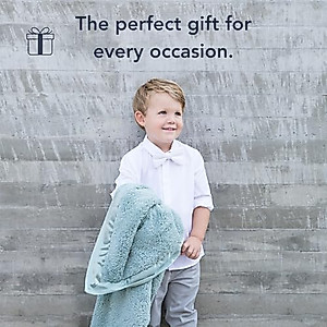Little Giraffe Baby Blanket - Chenille Soft Blanket with Satin Trim - Baby Stroller Blanket - Newborn Baby Essentials & Gifts - 29" x 35" - Sage