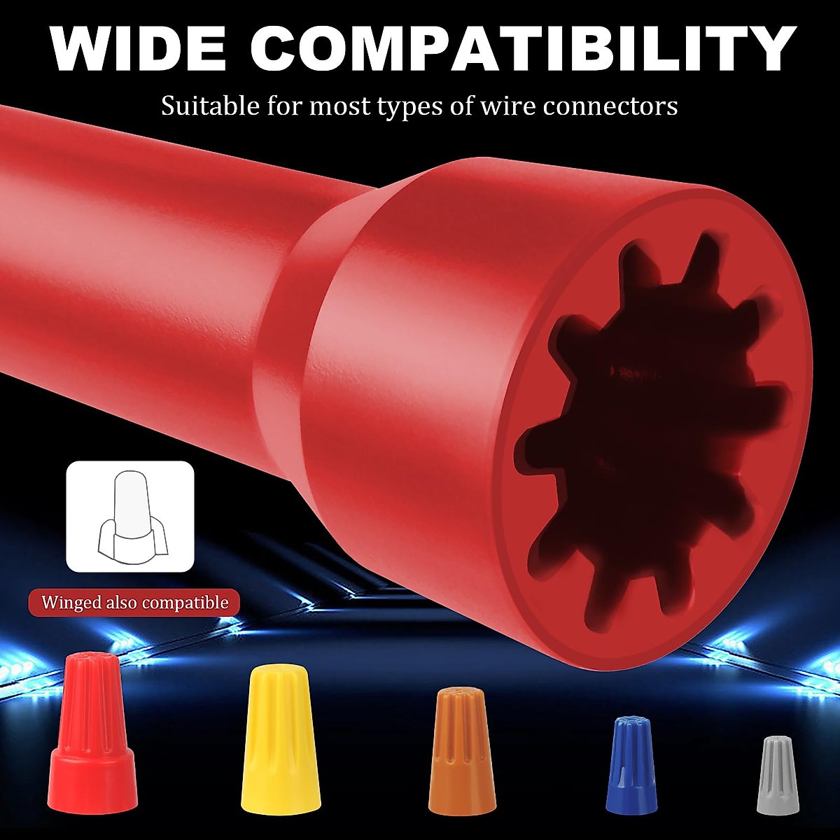 Wire Twister Tool for Drill, Compatible with Wire Nut Driver Fast with 1/4" Chuck Wire Twisting Tool Enhanced Wiring Efficiency (Red, 1 PCS)