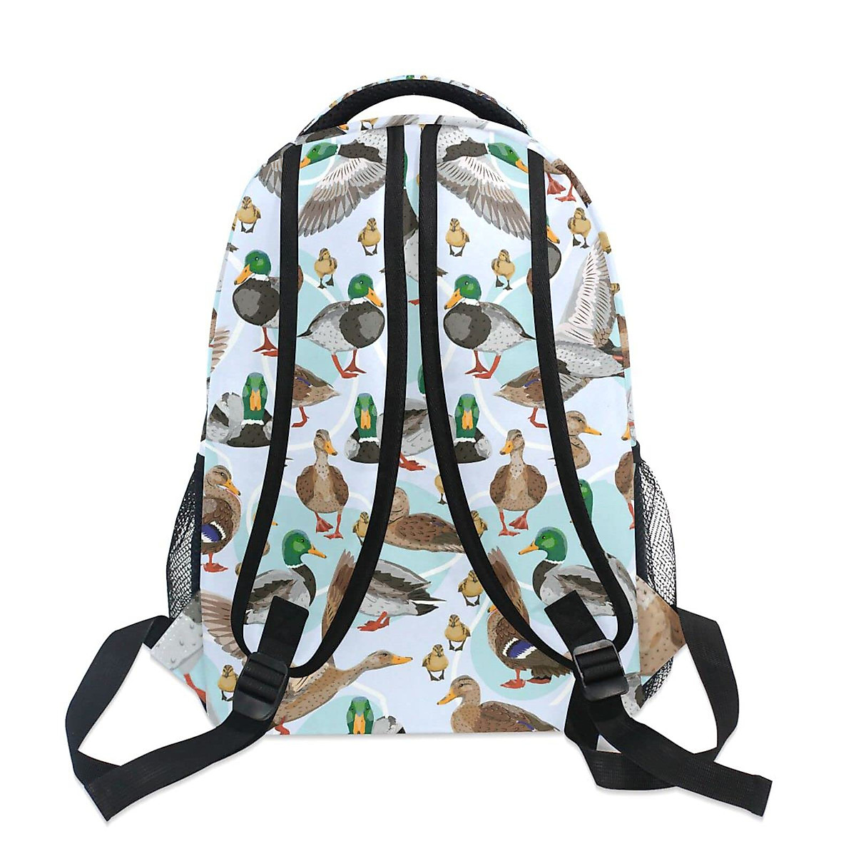 JIPONI Mallard Ducks Pattern Backpack For Girls Boys, Student School Bag Bookbag Travel Laptop Backpack Purse Daypack