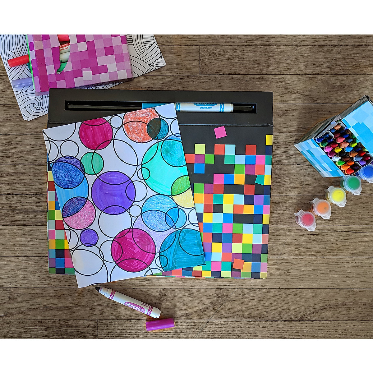 Crayola Inspiration Art Desk, Over 100 Piece, Art Set, Gift for Kids, Age 4, 5, 6, 7, 8