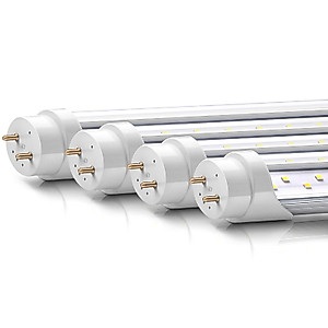 Barrina 4FT LED Ballast Bypass Bulbs, Dual-End Powered G13 24W, T8 LED Bulbs 4 Foot, 6000K Cool Daylight 3200LM, T8 T10 t12 LED Replacement for Fluorescent Tubes, Clear Cover, ETL Listed, 16 Packs