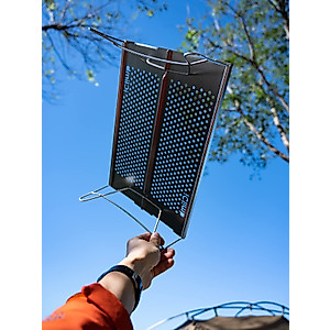 iClimb 1 Anti-Sinking Large Feet Chair and 1 Solo Mini Folding Table Bundle, Ultralight Compact for Adults Outdoor Backpacking Hiking Camping Beach Concert