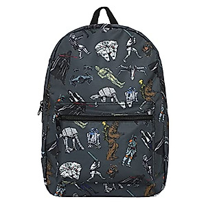 Bioworld Star Wars Multi Character AOP Adult 17" Laptop Backpack