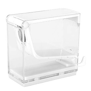 Dentist Cotton Case Teeth Cotton Roll Dispenser Cotton Roll Dispenser Cotton Roll Press Type Cotton Holder Press Type Cotton Swab Storage Box[White]