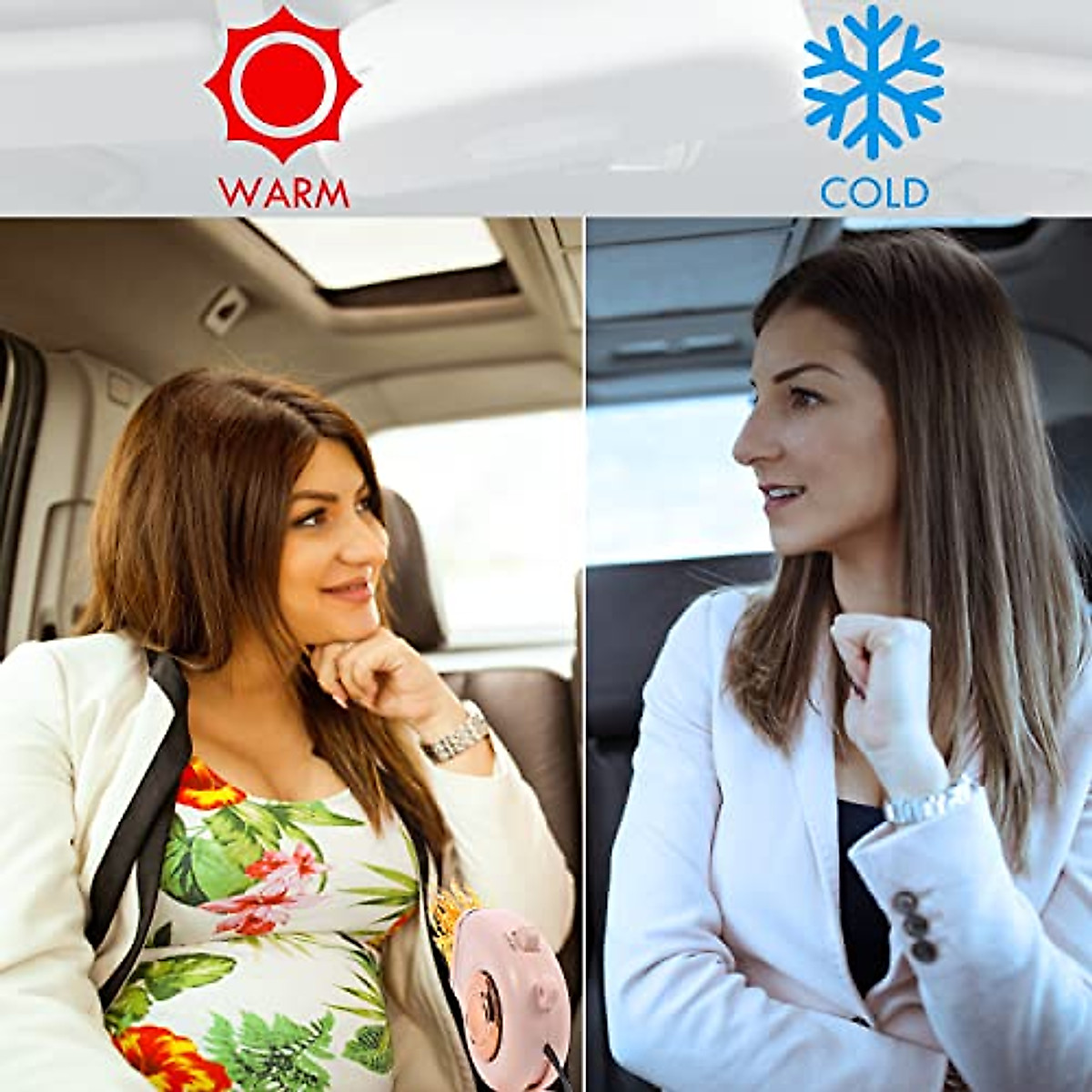 Car Heater Defroster 12V 150W Portable Car Windshield Defroster 360°Rotatable Heater 2 in 1 Heating and Cooling Fan Plug Into Cigaratte Lighter for 12V Car (pink)