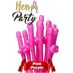 Straws 24 Penis Party Straws Hen Dick Straws Naughty - Hen Party Straws - Willy Penis Decorations Bachelorette Penis Party Straws Naughty