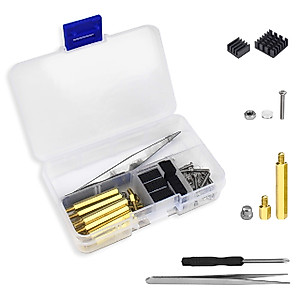 4 Layers Clear Stackable Case for Raspberry Pi 4 Model B, Pi 3 B+ , Pi 3b Case with Heatsink