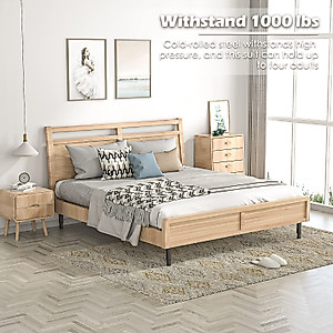 VETIN Bed Frame Support, 7-13 inches Bed Support Legs, Bed Frame Support Leg, Bed Support Legs Replacement, Adjustable Bed Legs (4, 7.08 inch)