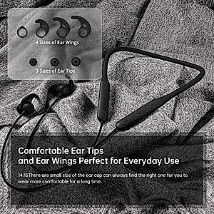 Edifier Bluetooth Wireless Active Noise Cancelling Earbuds – Neckband Headphones 13Hrs Playtime,IP55 Waterproof Stereo Earphones for Gym Running Compatible with iPhone and Android,W280NB Black