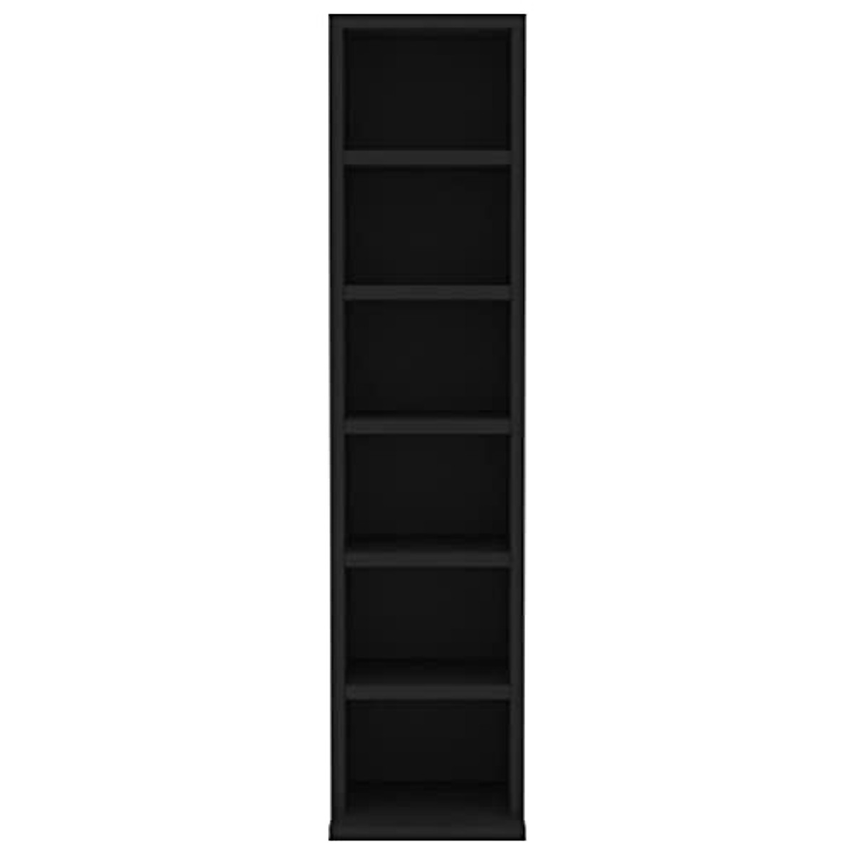 ULUYYUC CD Cabinet,Display shelves Storage cabinet Storage tower Suitable for living room,study,living room,kitchen,entryway,bathroom Black 8.3"x7.9"x34.6" Engineered Wood