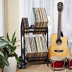 MODERN VINYL Record Holder - Matte Black Metal - 160-200 LP Storage - Simple, Quick Assembly - Vinyl Display, Storage - High-End Design - Protects Vinyl - Organize Albums - Book, Magazine, Files