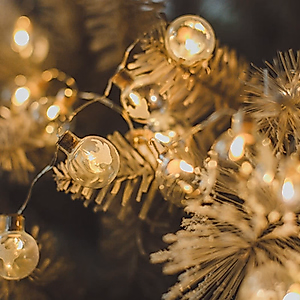 lamphle LED Decorative Non-Glaring Fairy Lights, Battery Powered 4 Styles Glass Night Light, Bulb Shape Scene Layout Attractive Fall Garland with Lights Elk