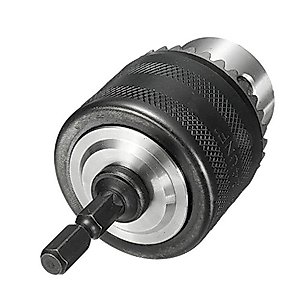Bestgle 1.5-13mm Capacity Drill Chuck, 1/2-20UNF Mount Impact Driver Bits Chuck Conversion 1/4" Hex Shank Quick Connect Change Adapter Converter with Chuck Key