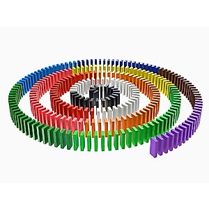 120pcs Bulk Dominoes, Wooden Domino Blocks, for Kids Birthday Kids Racing Toy Game, Building and Stacking Toys.