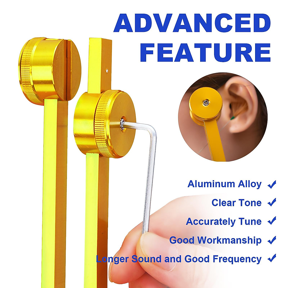 Chakra Tuning Fork Set, Upgraded Weighted Tuning Forks for Healing Chakra Set, Sound Healing Instruments Kit with Tuning Fork Activator for Chakra Healing Therapy, DNA Healing, Yoga, Meditation