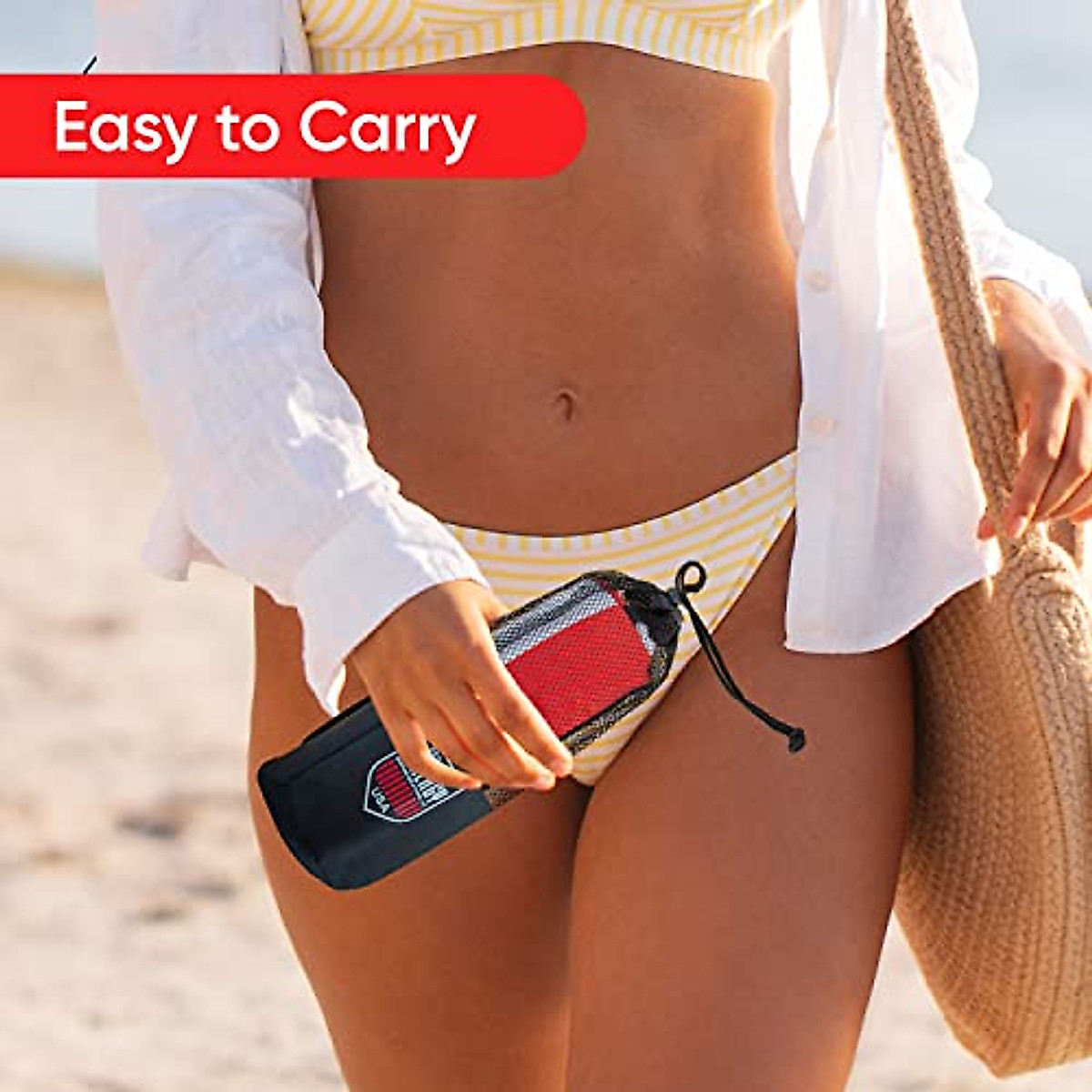 USA Flag Inspired, Quick Drying, Extra Large Sandfree American Flag Beach Towel - 71x35 Unique Design for Big Summer Fun, Perfect for Beach, Camping, Sports or Travel Accessories Towel.