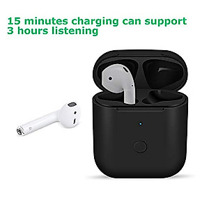 Wireless Charging Case Compatible with AirPods 1 2，Air pods Charger Case Replacement with Bluetooth Pairing Sync Button，no Aipods