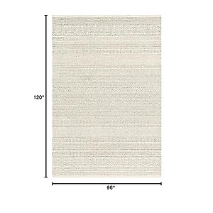 Mark&Day Wool Rugs, 8x10 Melun Global Medium Gray Area Rug, Beige Brown Carpet for Living Room, Bedroom or Kitchen (8' x 10')