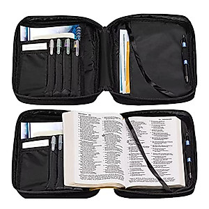 Poetesant Horse Bible Case for Adult Horses Book Carrying Cover with Handle 3D Print Bible Protective Bags for Your Prayer and Study Items Notebooks Pens Phones Church