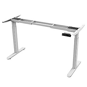 AIMEZO Dual Motor Electric Standing Desk Base Adjustable Desk Frame with 4 Programmable Memory Sit Stand Desk for Home Office