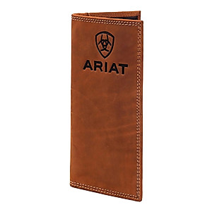 Ariat Rodeo Wallet Emboss Shield & Script Medium Brown, Leather One Size