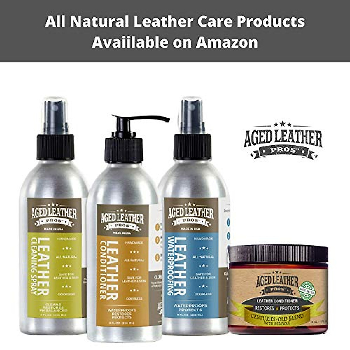 Aged Leather Pros pH Balanced Leather Cleaner (8 oz) for Suede, Nubuck, and Any Leather | Protects Purses, Shoes, Jackets, Couches, Auto Interior, Saddles and Much More