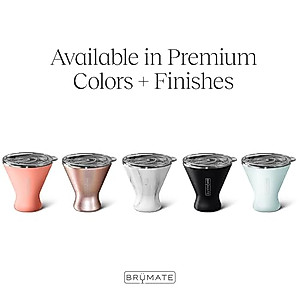 BrüMate MargTini 10oz Martini Margarita Tumbler - Made With Vacuum-Insulated Stainless Steel (Carrara)