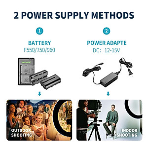 Neewer 20-inch LED Ring Light Kit for Makeup Youtube Video Blogger Salon - Adjustable Color Temperature with Battery or DC Power Option, Battery, Charger, AC Adapter, Phone Clamp and Stand Included