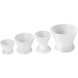 DenFactory 4pcs/Set Self-solidifying Cups Dental Lab Silicone Mixing Cup Rubber Mixing Bowl