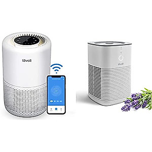 LEVOIT Air Purifiers for Home, Smart WiFi Alexa Control & Air Purifier for Home Bedroom, HEPA Fresheners Filter Small Room Cleaner with Fragrance Sponge, 1 Pack, White