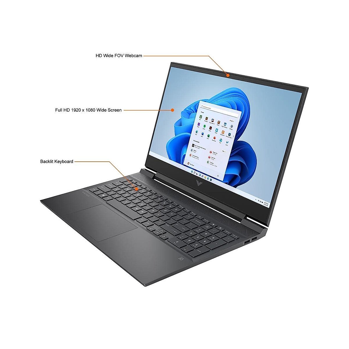 HP Victus Gaming Laptop, 16.1" 144 Hz Display, NVIDIA GeForce RTX 3060 Graphics, 12 Core Intel Core i5 12500H Processor Up to 4.5 Ghz, 64GB DDR5 RAM, 2TB SSD, Backlit Keyboard, Windows 11 Home