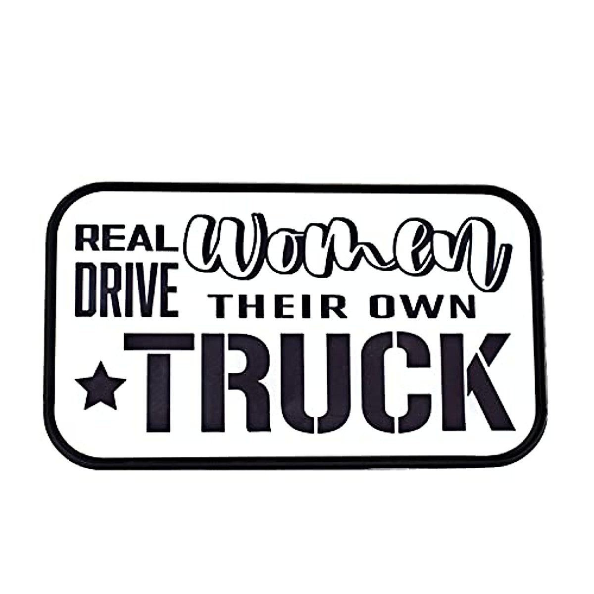 PG Car Styles Trailer Hitch Cover | Girl Hitch Covers for Trucks for 2 Inch Receiver, Truck Hitch Accessories | Easy to Install Plastic Hitch Cover Hitch Plugs (Real Women Drive Their Own Trucks)