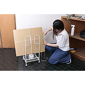 Azwil DBS01 Cardboard Stocker, White, Casters