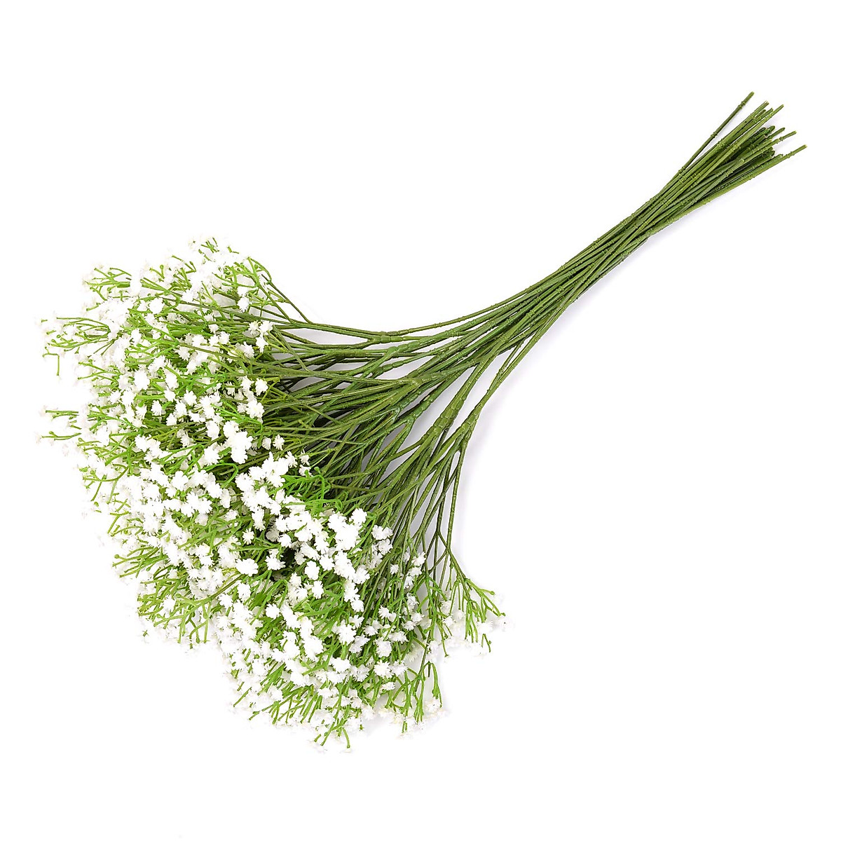 Yunuo Artificial White Baby Breath/Gypsophila Silk White Flowers 12 PCS Wedding Home Party Decor Gift (White)