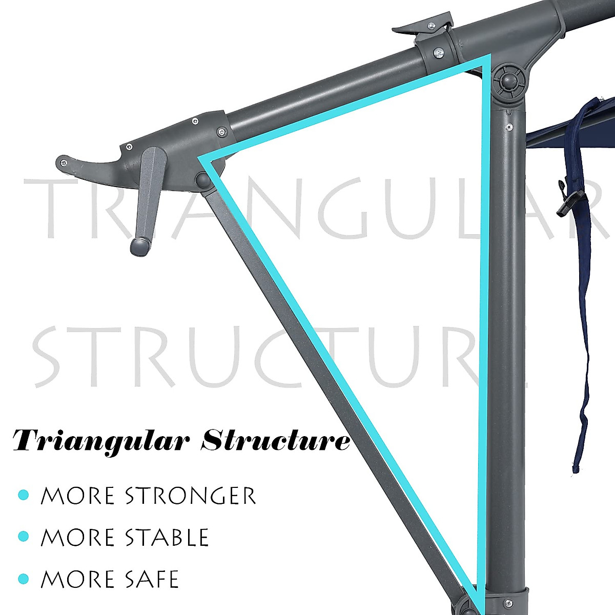 BPS Patio 10FT Off-set Hanging Umbrella - Premium Aluminum Cantilever Umbrella for Backyard/Garden - Waterproof, UV-Resistant Outdoor Shade