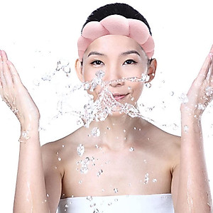 GMaxit Makeup Headband Puffy Spa Headband,Sponge Terry Towel Cloth Fabric Headbands for Women