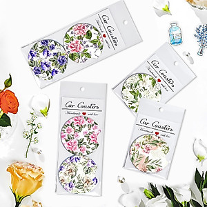 GFPGYQ 50Pcs Car Coaster Packaging for Selling,Sublimation Car Coasters with 50Pcs Bags，Car Coaster Packaging ，Coasters Display Cards 6.8x2.85In，Compatible with Coasters Up to 2.75" in Diameter